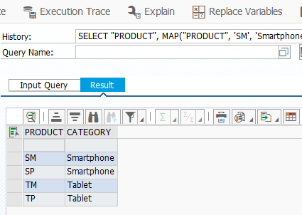 How to use MAP function in SQL script
